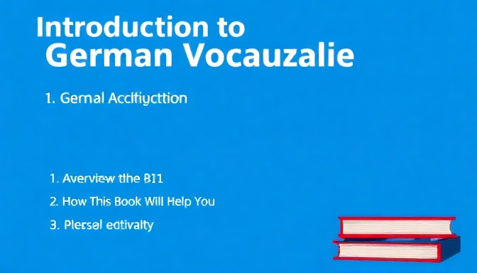 Introduction to German Vocabulary - Mastering German Vocabulary: A B1 ...