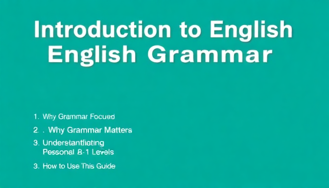 Introduction to English Grammar - Mastering English Basics: A Practical ...